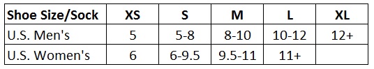 sock-size-chart - Sun Multisport Events